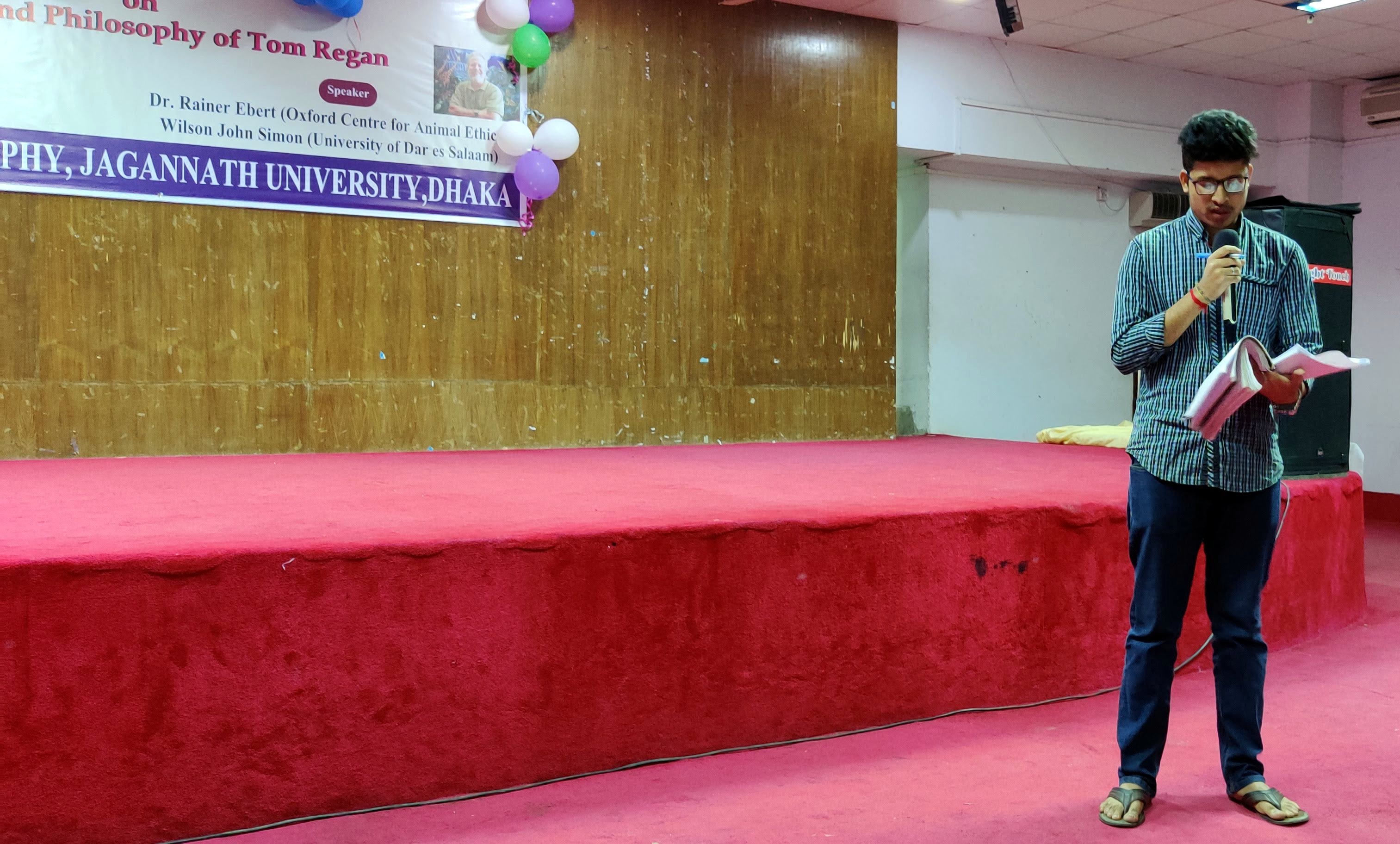 Jagannath University students discuss the philosophy of animal rights – Rainer Ebert