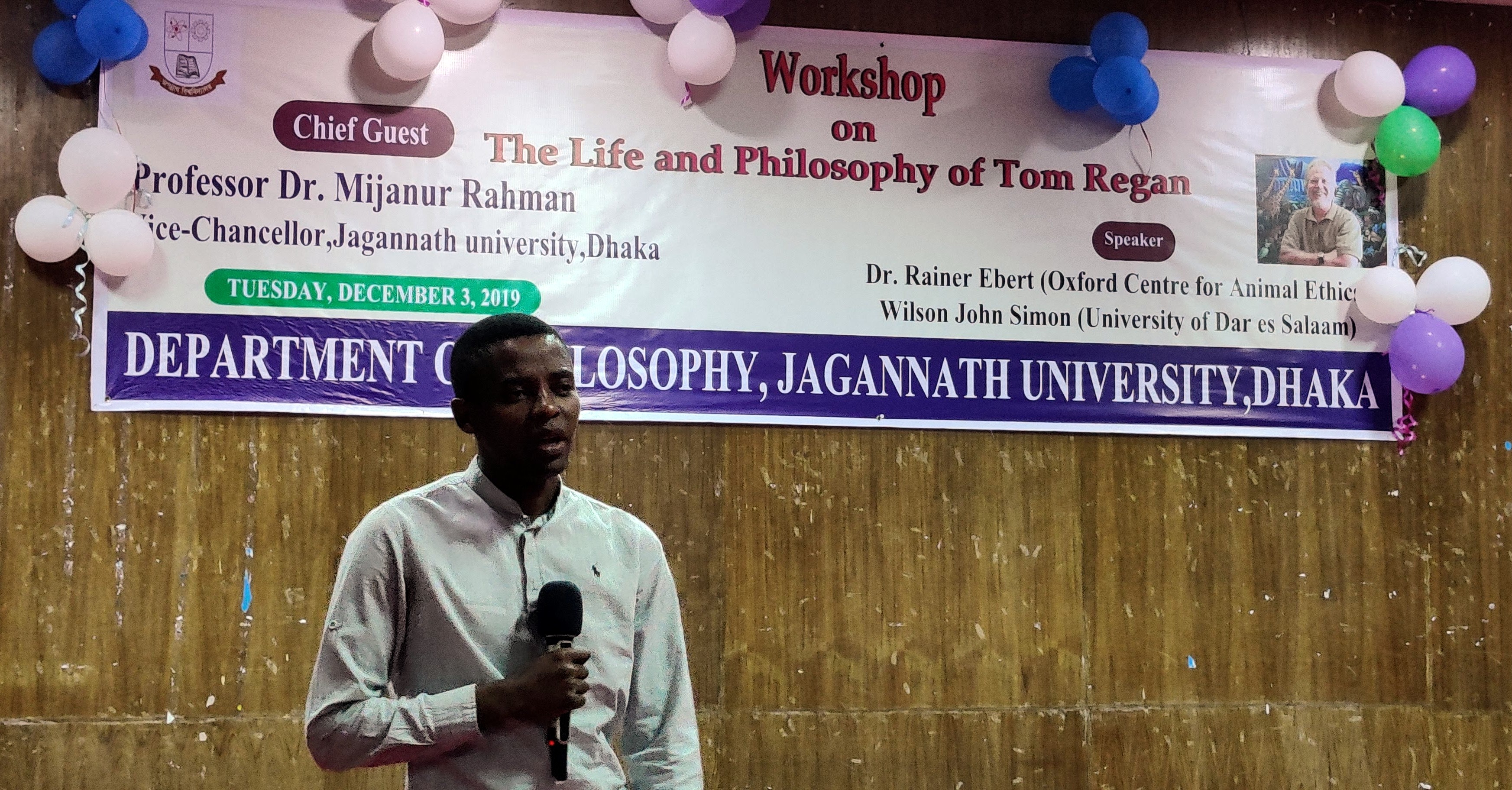 Jagannath University students discuss the philosophy of animal rights – Rainer Ebert